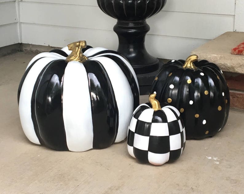 Whimsical Painted Pumpkins Stacked pumpkins pumpkin topiary | Etsy