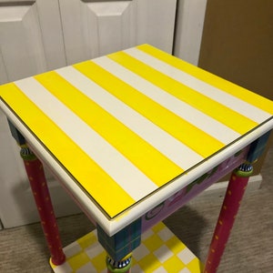 Whimsical Painted Furniture, Painted Table // Whimsical Painted Table ...