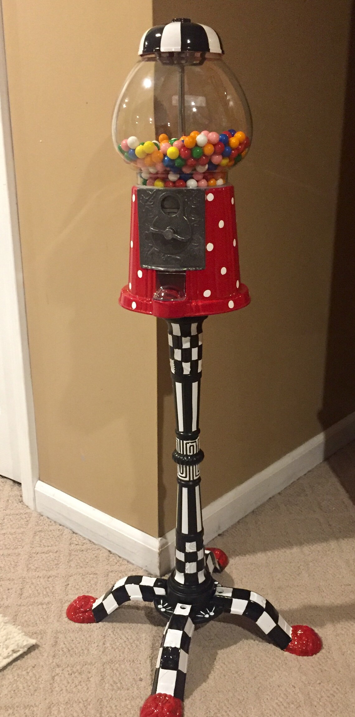Gumball Machine With Stand Hand Painted Gumball Machine | Etsy
