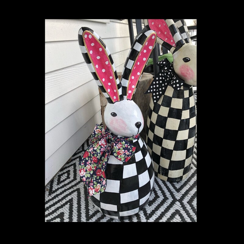 Painted Bunny - Etsy