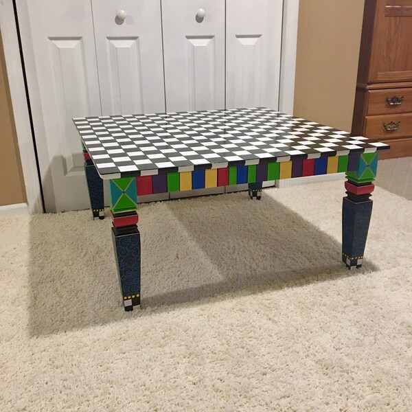 Painted Coffee Table - Etsy