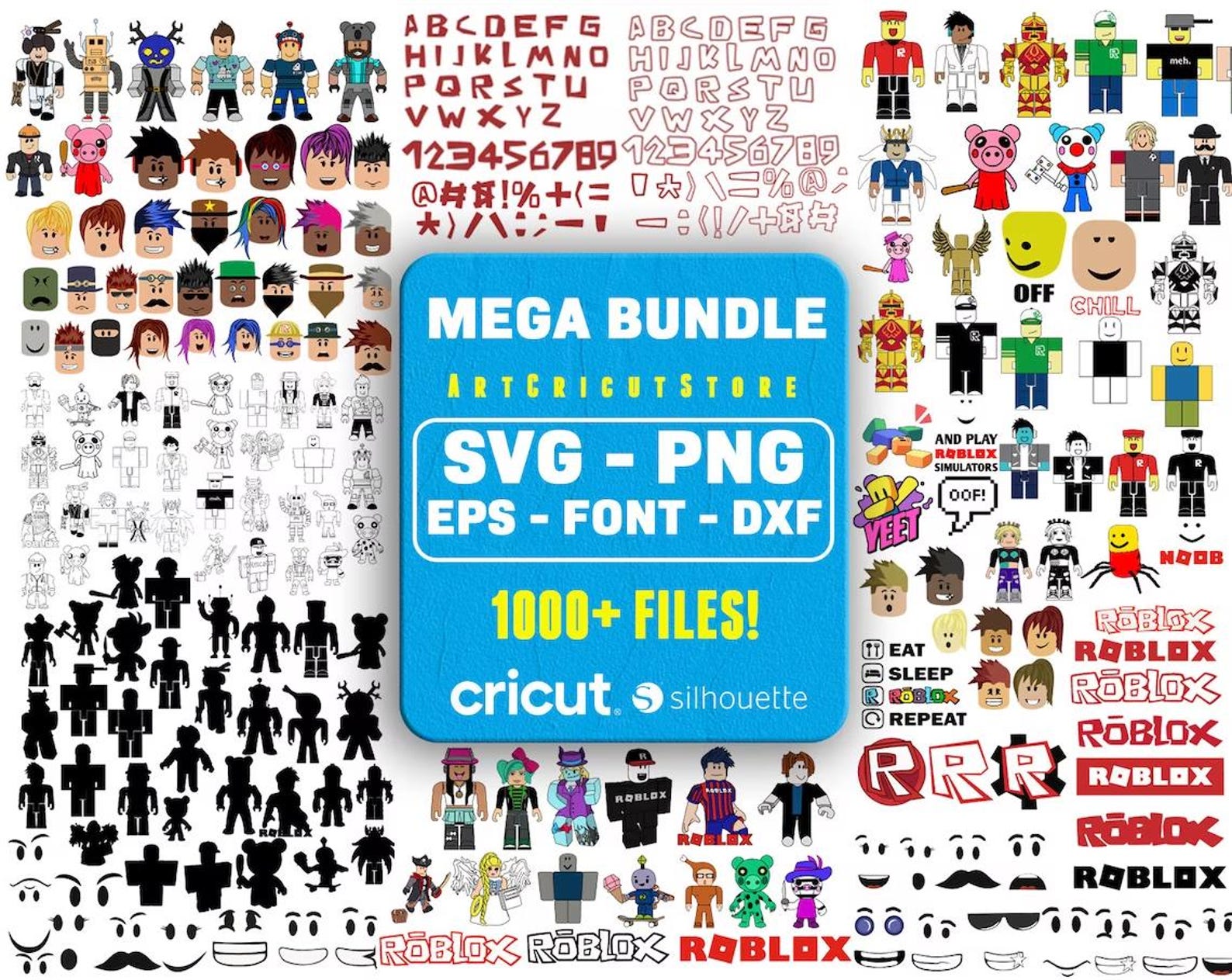 1000+bundle Roblox Logo,svg File,bundle Layered SVG, Cricut, Cut Files ...