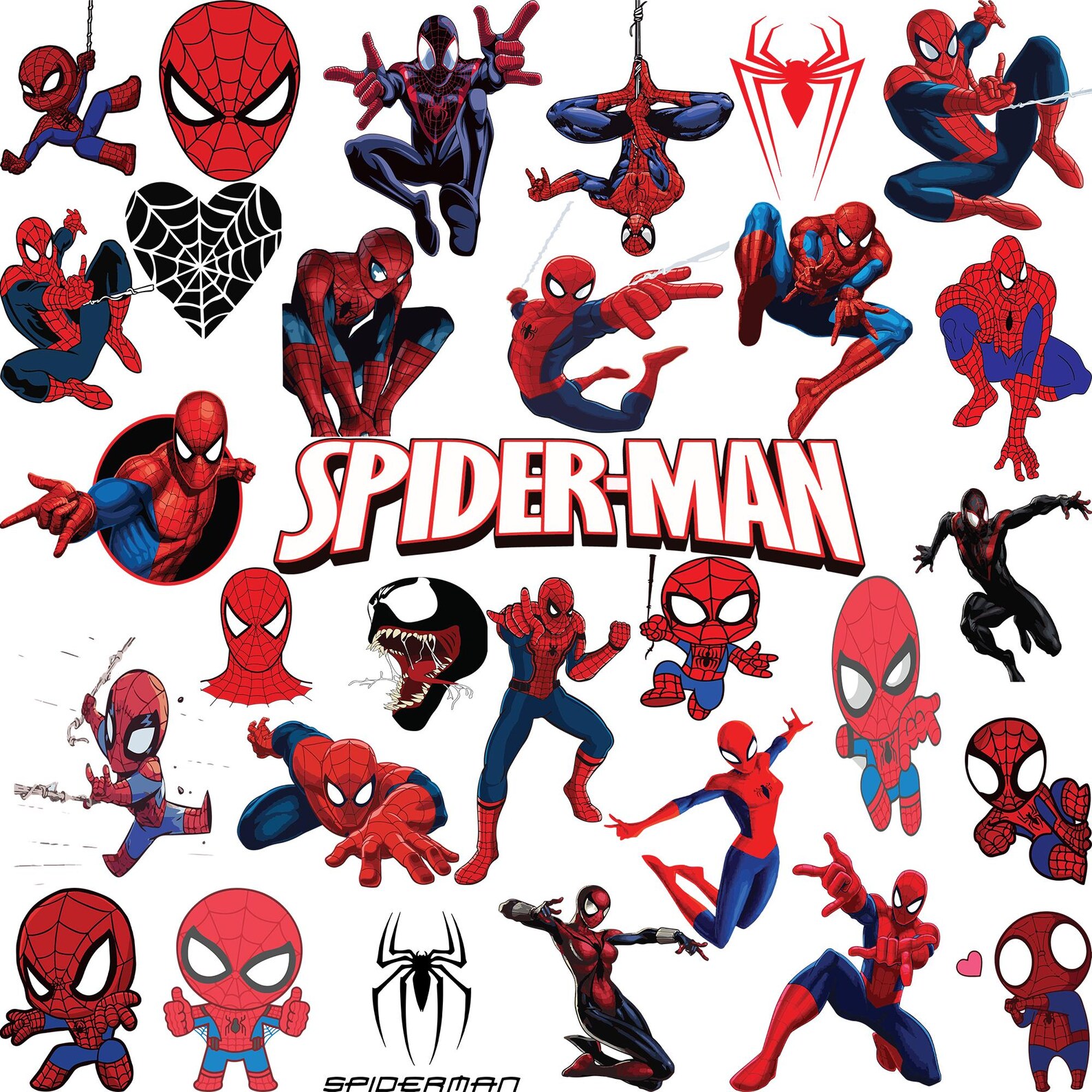 30+bundle Spider-man Logo,svg File,bundle Layered SVG, Cricut, Cut ...