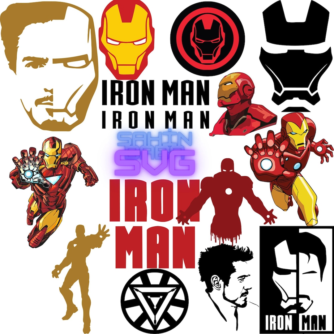 İron-man Logo,svg File,bundle Layered SVG, Cricut, Cut Files, Layered ...
