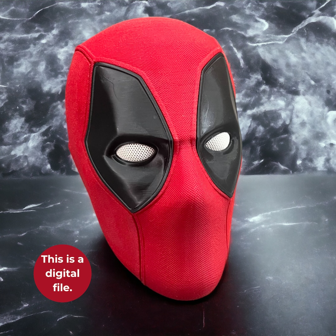 3D Deadpool Mask STL File , Deadpool Mask Digital STL File With ...