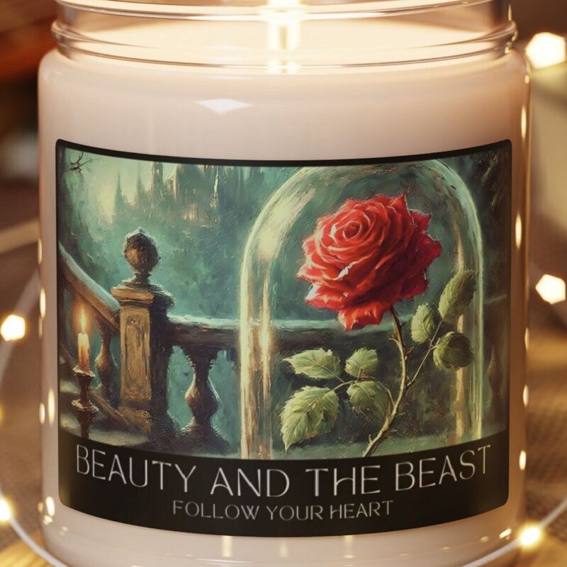Beauty and the Beast Candle - Etsy