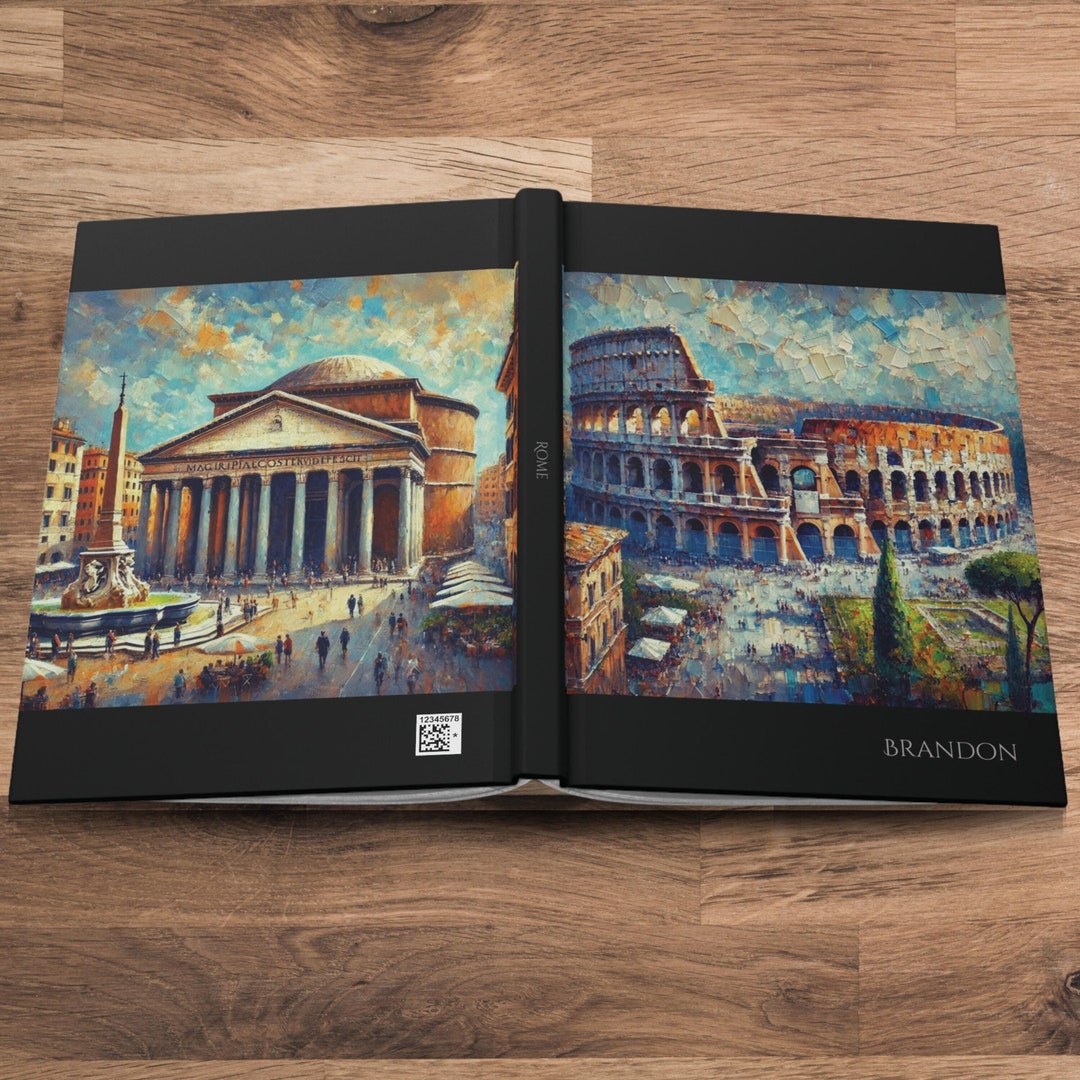 Personalized ROME Journal | Original Oil Paint Style Art | Unique Gift ...