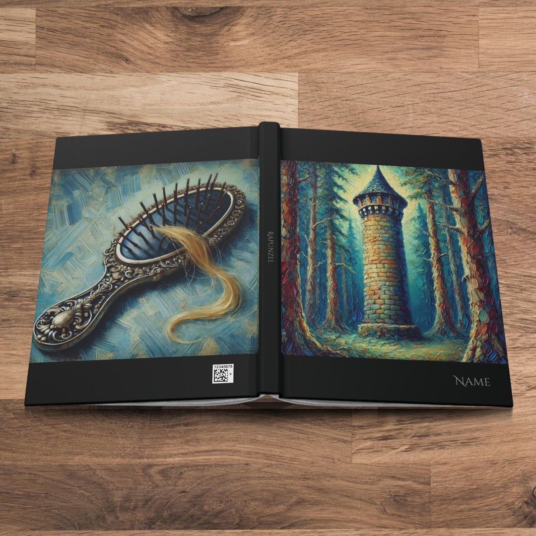 Personalized RAPUNZEL Journal | Original Oil Paint Style Art | Unique ...