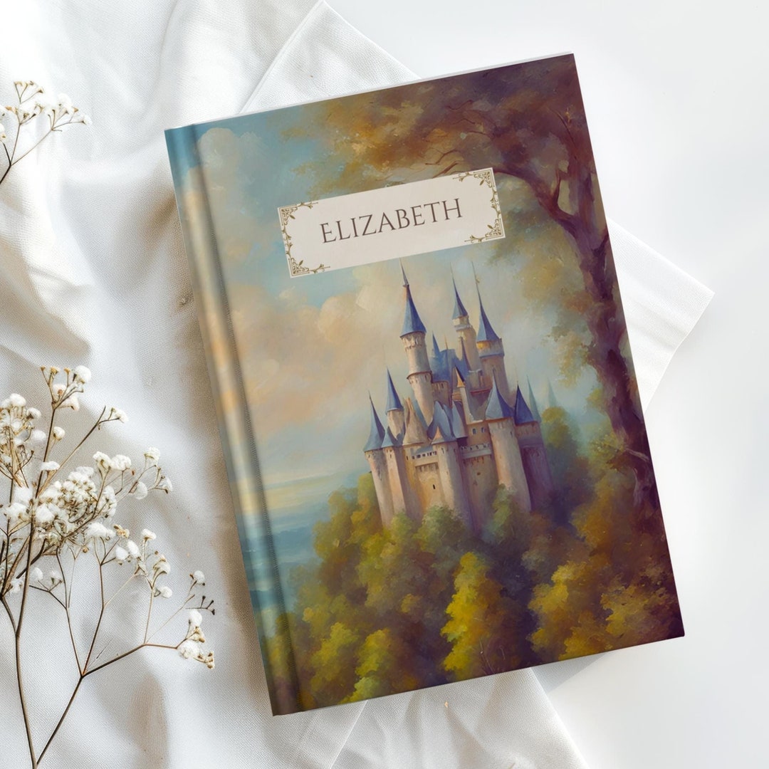 FAIRY TALE CASTLE Personalized Journal Gift, Oil Paint Enchanted Castle ...