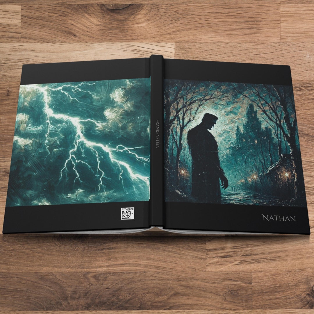 Personalized FRANKENSTEIN Journal | Original Oil Paint Style Art ...