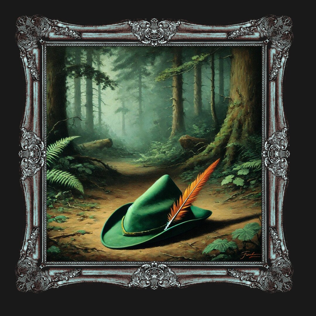 Art Print ROBIN HOOD Matte Square Poster Original Artwork Character Hat ...