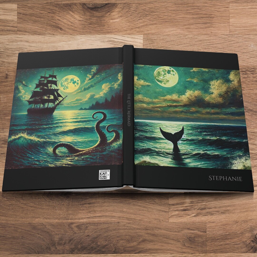 Personalized THE LITTLE MERMAID Journal | Original Oil Paint Style Art ...