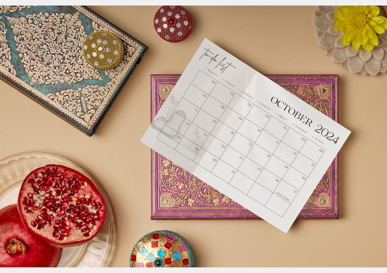 Minimalist October 2024 Calendar With To-do List Elegant Monthly ...