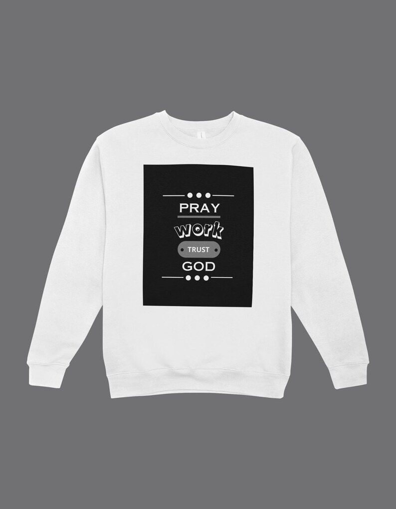 Digital Download pray Work Trust God Printable Wall Art Motivational ...