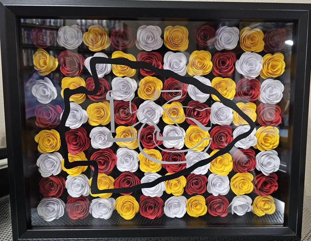 Kansas City Chiefs Rolled Flower Shadow Box - Etsy