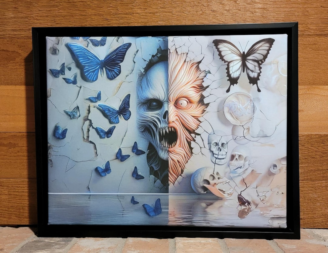 Split Realities Framed 11x14 Canvas Generative AI Art - Etsy