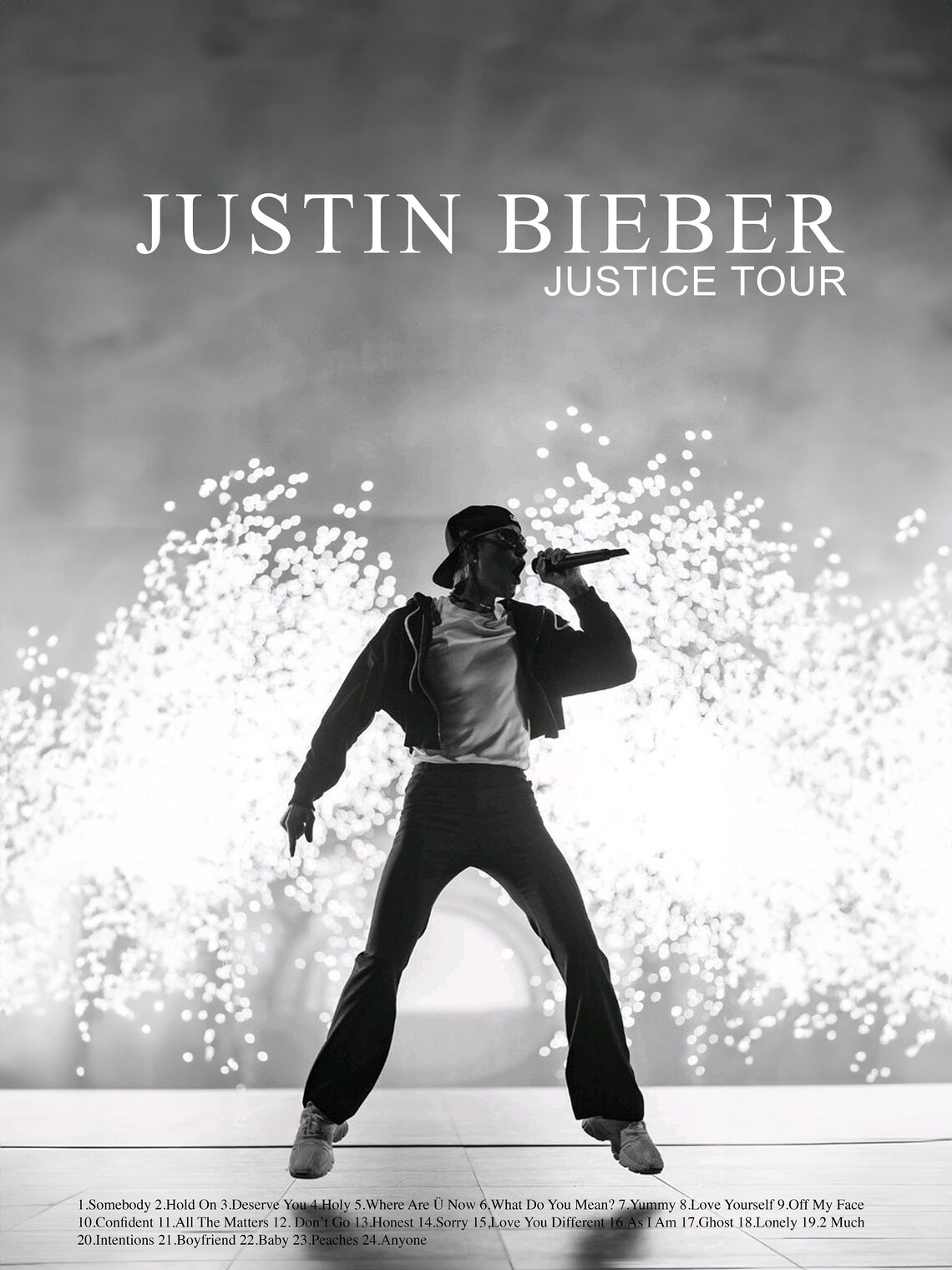 Justin Bieber justice Tour Poster Exclusive Artwork, High-quality Print ...