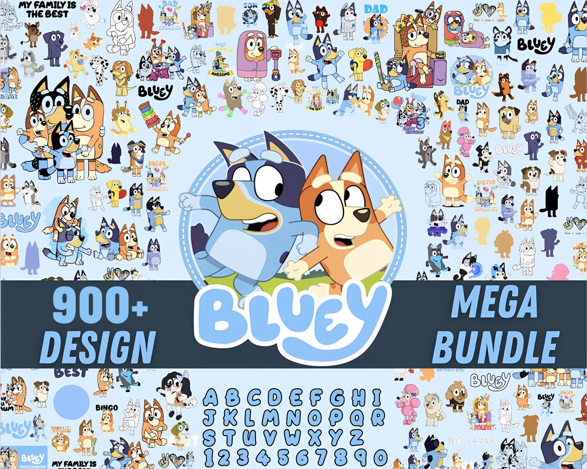 Bluey And Bingo Png, Bingo Png, Family Bluey Dog Png, Bluey Png, Dog ...