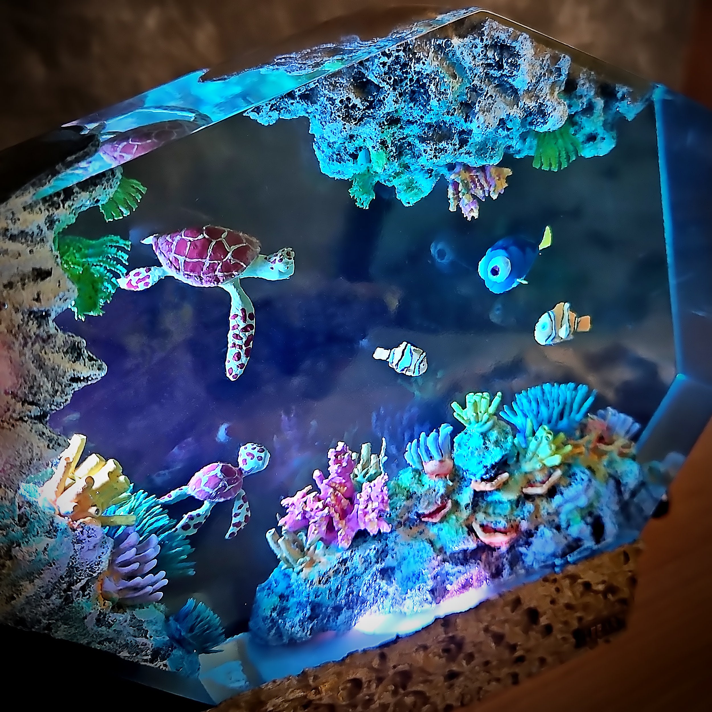 OCEAN Nemo Lamp, Epoxy Resin Ocean Lamp, Ocean World Night Light ...