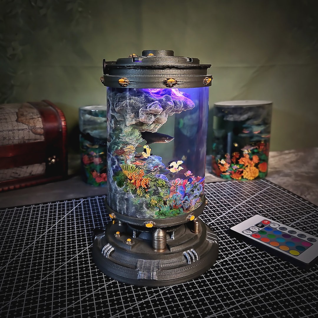 Epoxy Resin Ocean Lamp, Ocean World Night Light, Nemo Lamp, Finding ...