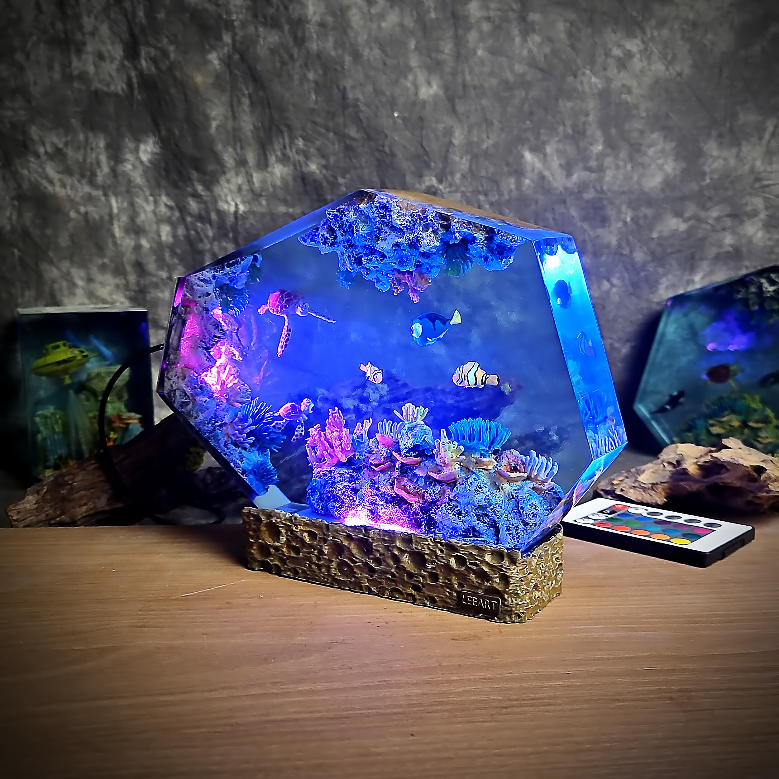 OCEAN Nemo Lamp, Epoxy Resin Ocean Lamp, Ocean World Night Light ...