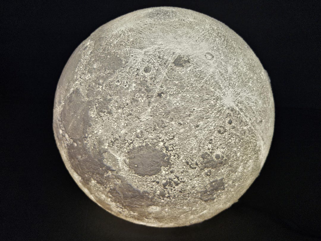 Large Moon Ceiling Light Cover 11.5 Inches (292mm) Globe Lithophane for ...