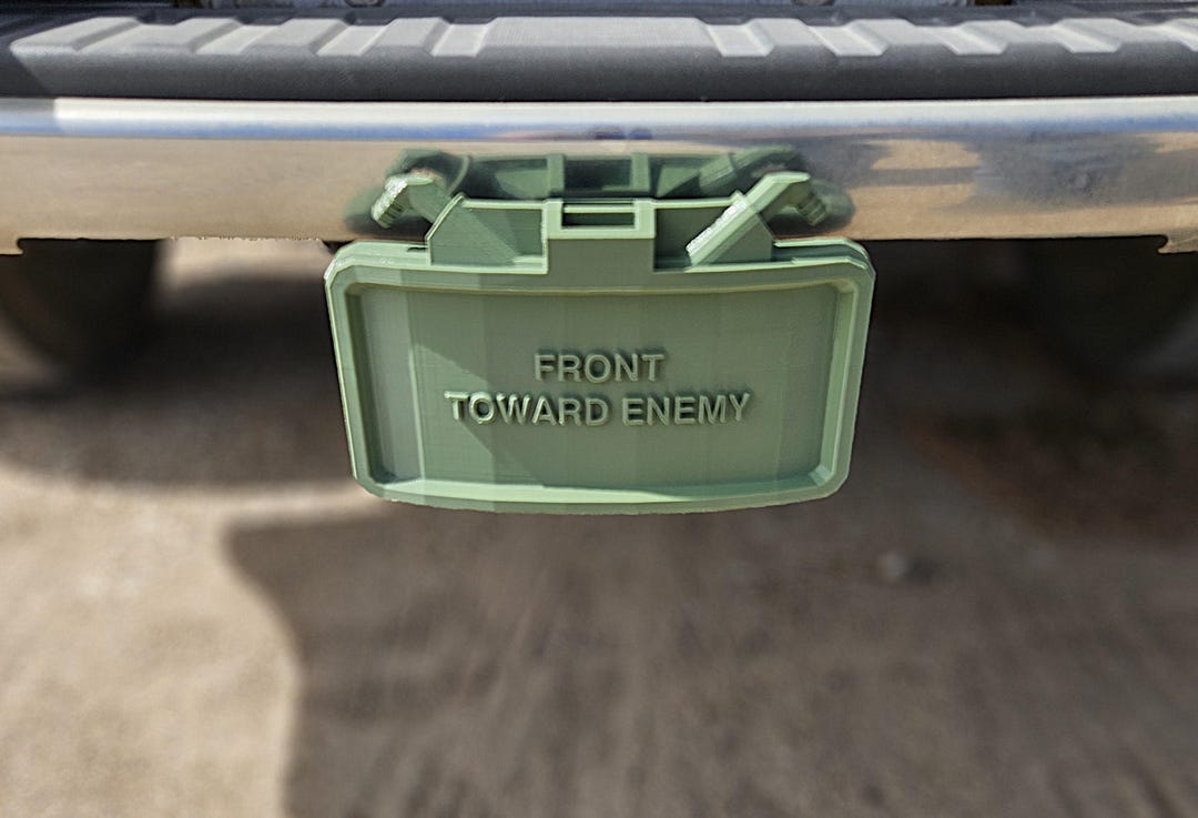 Hitch Cover (military Claymore Mine in Gloss Army Green) Width 7.185 ...
