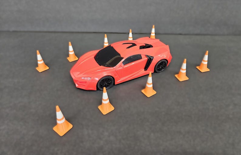 Mini Traffic Safety Cones (12 Pack) 1/16th Scale - Etsy