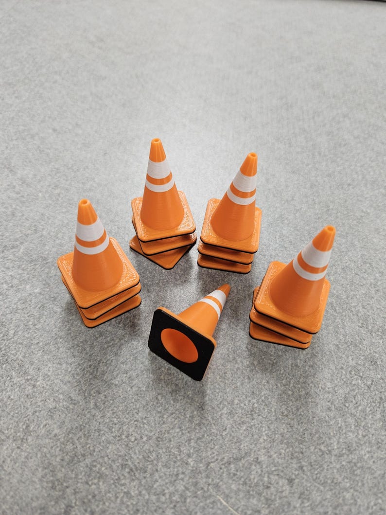 Mini Traffic Safety Cones (12 Pack) 1/16th Scale - Etsy