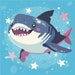 Watercolor Cute Shark Clipart, Shark PNG, Watercolor Sharks - Etsy