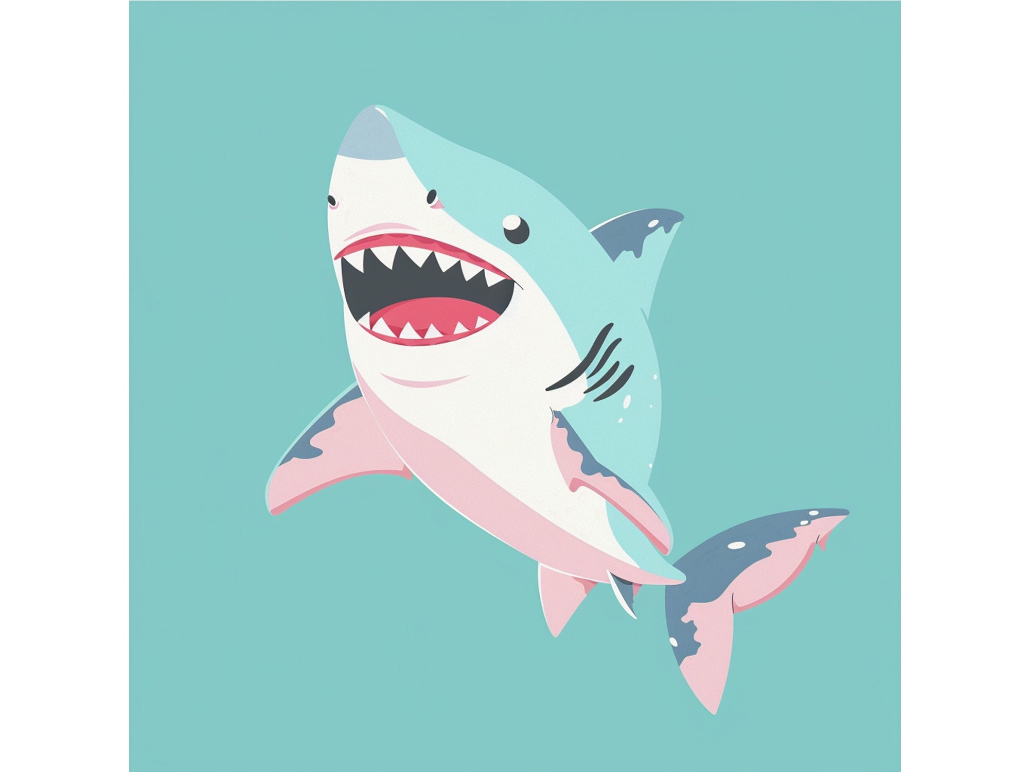 Watercolor Cute Shark Clipart, Shark PNG, Watercolor Sharks - Etsy