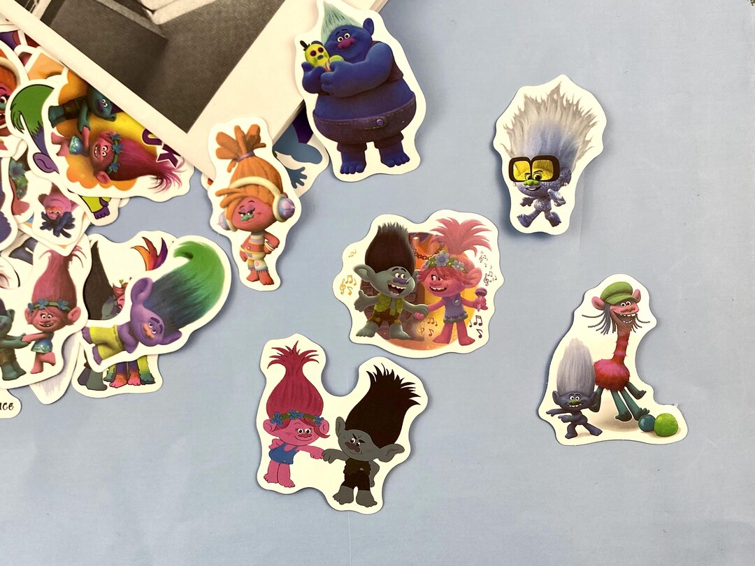 60pcs Trolls Stickers/trolls Sticker Pack/poppy Stickers/branch ...