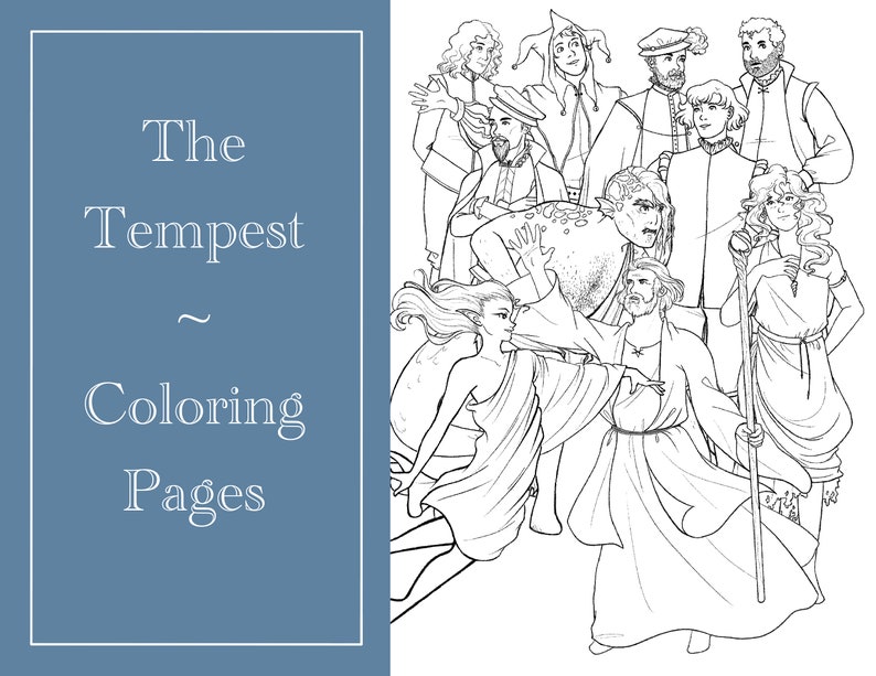 DIY Color-your-own Shakespeare Characters - the Tempest (DIGITAL ...