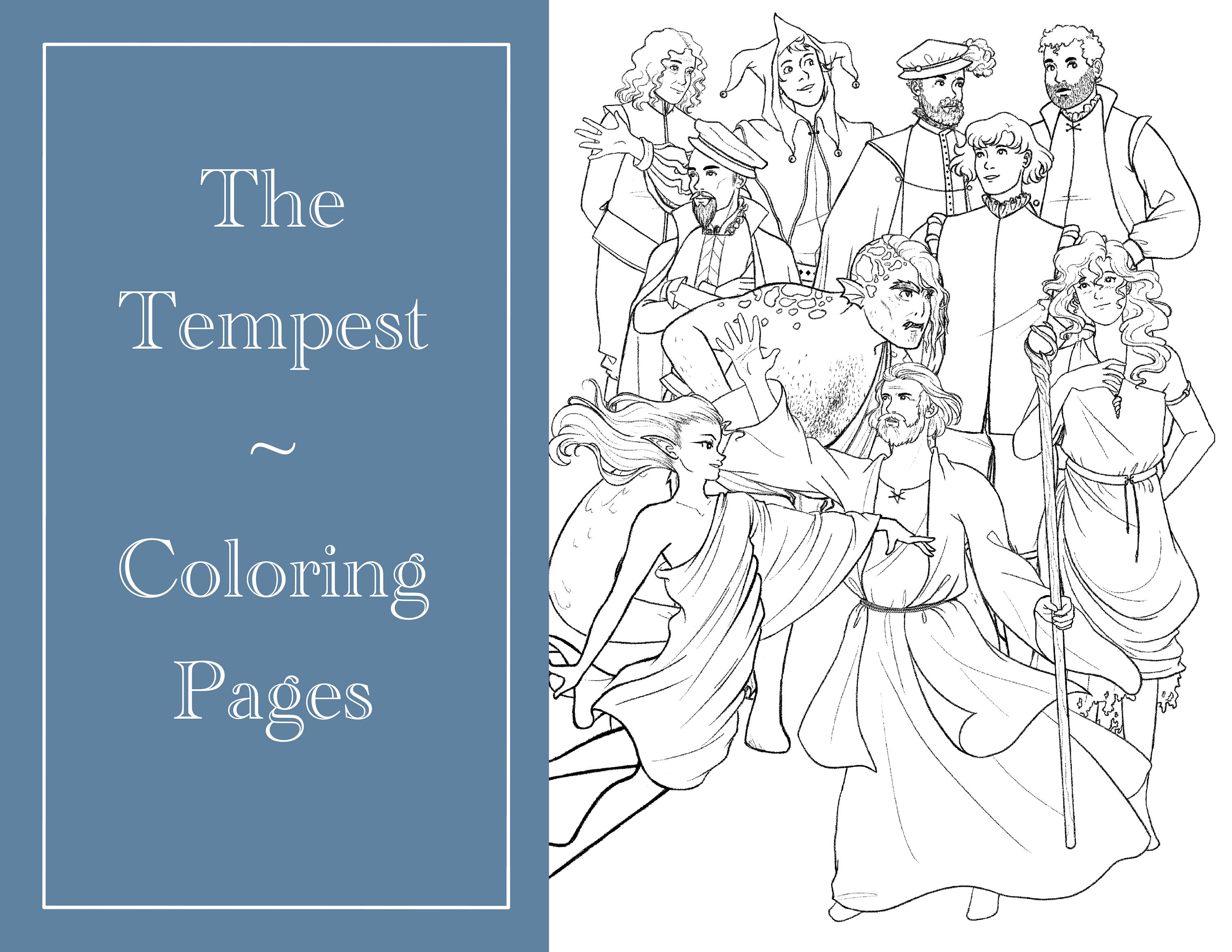 DIY Color-your-own Shakespeare Characters - the Tempest (DIGITAL ...