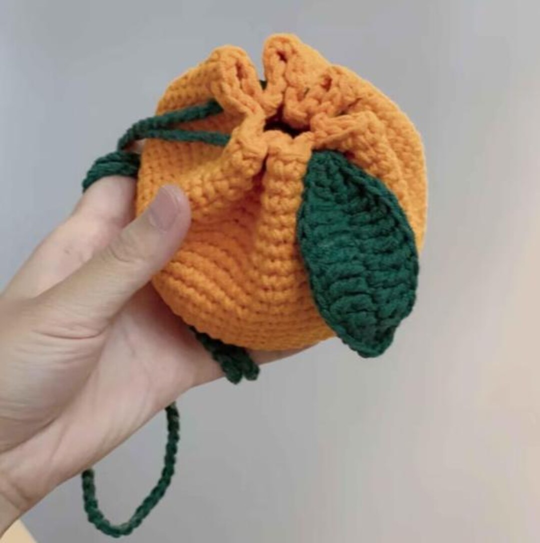 Crochet Orange Mini Bag | Free Crochet Pattern PDF | Fruit-inspired ...