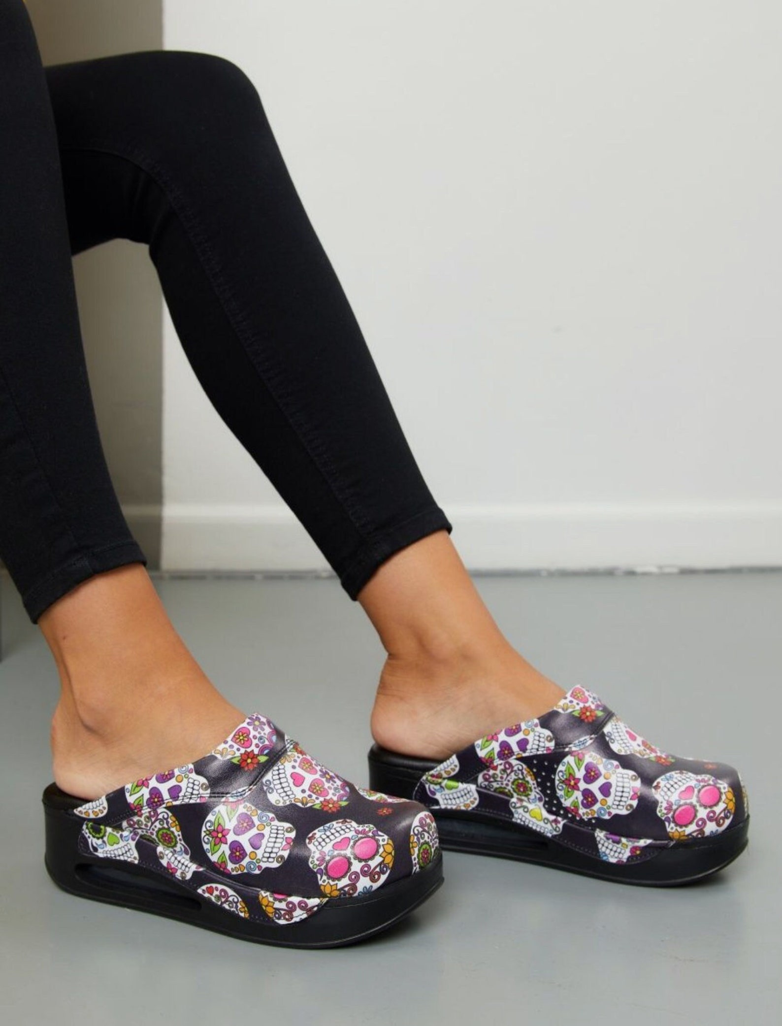 Colorful Skull Pattern Super Comfy Women's Clogs - Etsy
