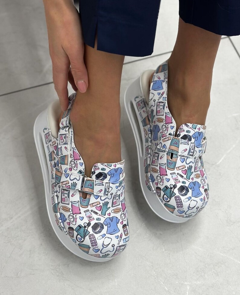 Medical Pattern Adjustable Sling Back Women's Clogs - Etsy
