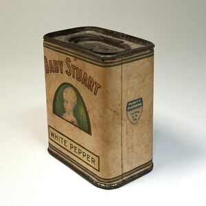 Vintage Baby Stuart Spice Tin, Baby Stuart White Pepper Tin, Vintage ...