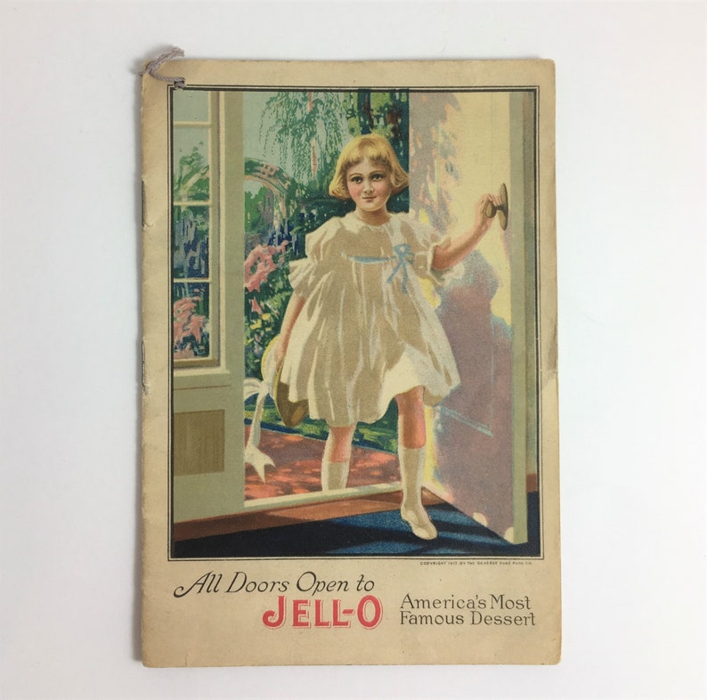 Vintage Jell-o Cookbook With Jell-o Girl Titled All Doors | Etsy