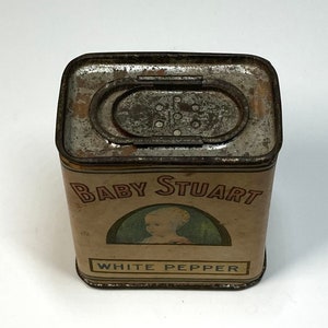 Vintage Baby Stuart Spice Tin, Baby Stuart White Pepper Tin, Vintage ...
