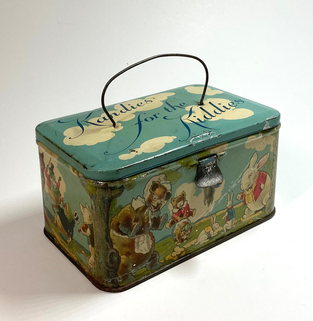 Vintage Candy Tin, Kandies for the Kiddies Tin, Tindeco Tin - Etsy
