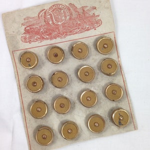 Sixteen Antique Drum Buttons on Original Card Waist Coat | Etsy