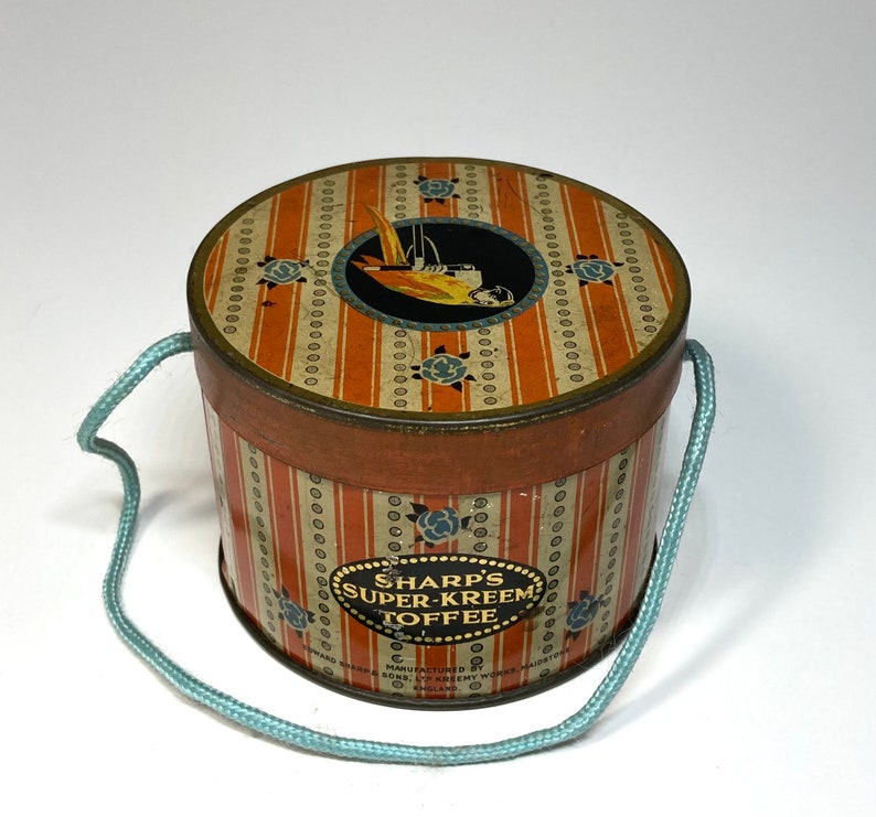 Vintage Sharps Toffee Tin Shaped Like a Hat Box Sharps - Etsy