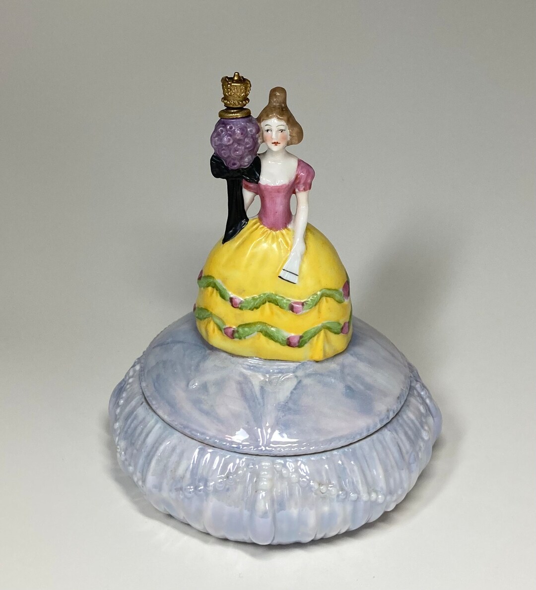 Vintage Figural Combinations Powder Jar and Perfume by Sitzendorf ...