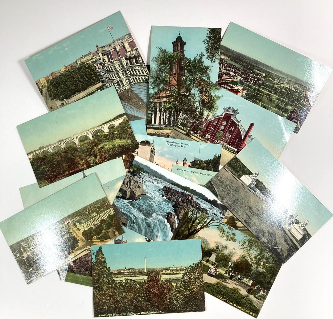 Collection of 18 Vintage Washington D.C. Postcards, Blank on the Back ...