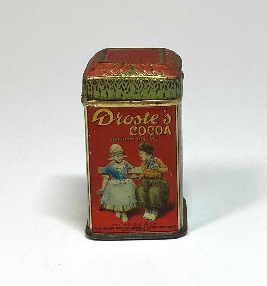 Vintage Free Sample Drostes Cocoa Tin, 1/4 Oz., Small Free Sample Tin ...