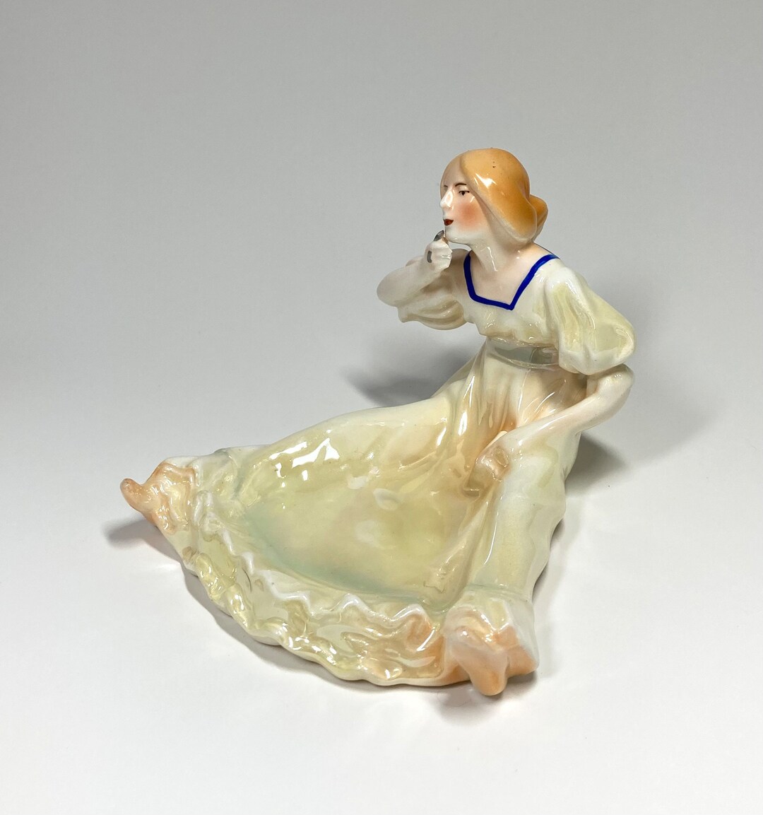 Vintage Ashtray Woman Smoking a Cigar, Marked Made in Czechoslovakia ...