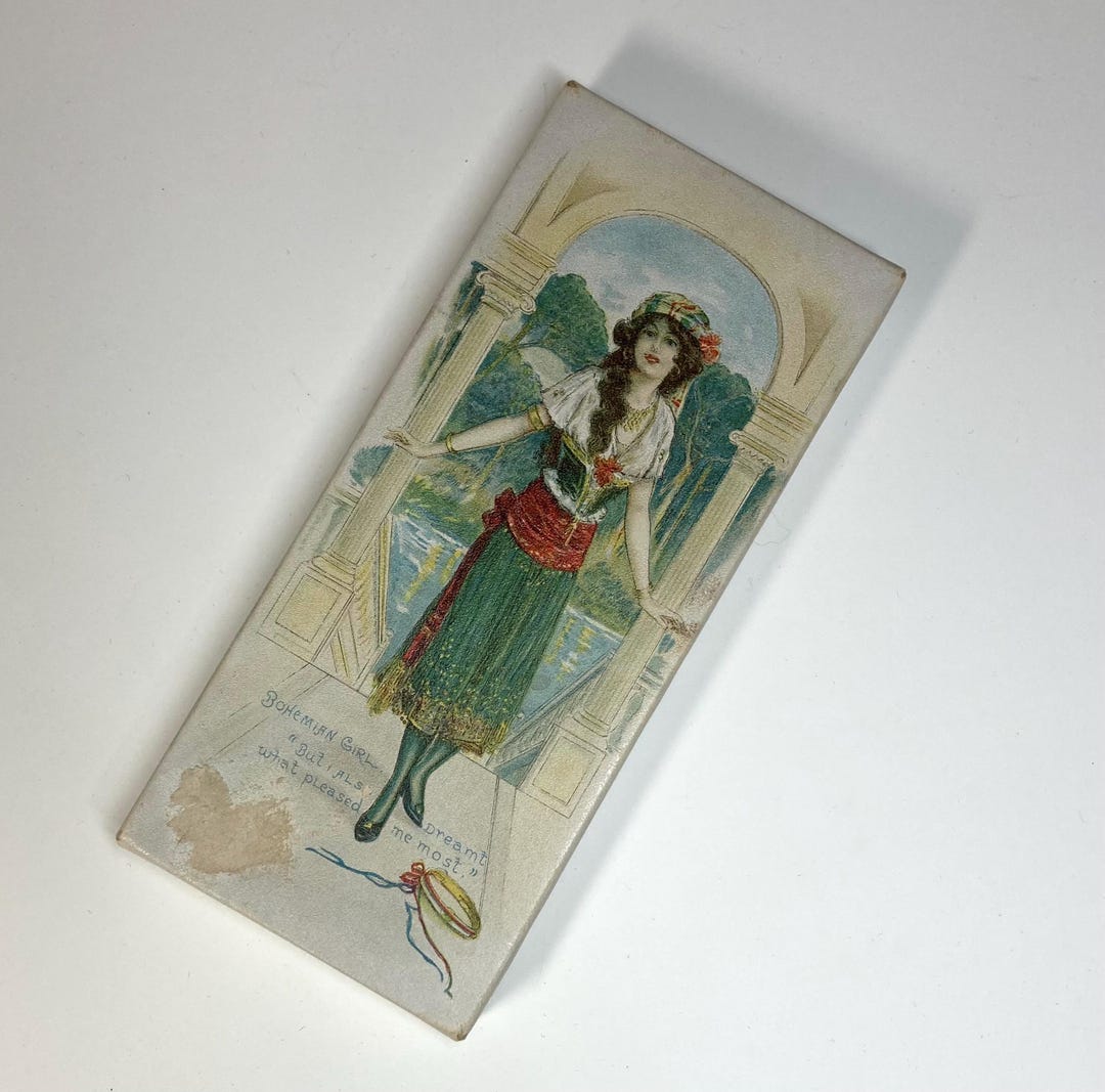 Vintage Chocolate Box With a Bohemian Girl, Cardboard Candy Box - Etsy