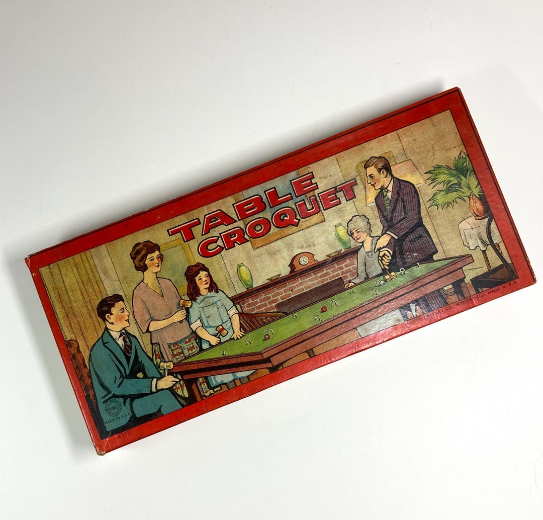 Vintage Boxed Game, Table Croquet by Bradley, the Worlds Best Games ...