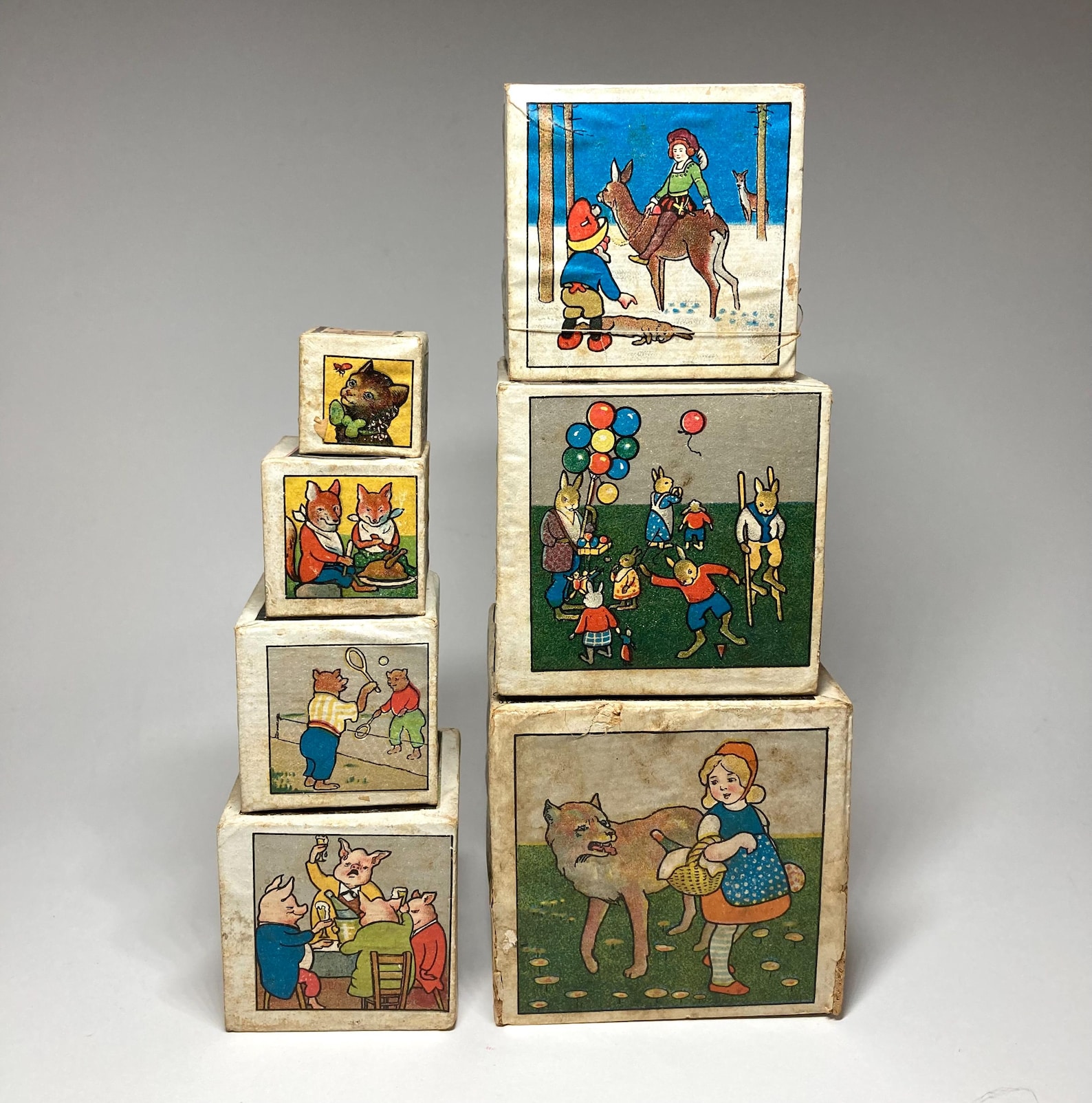 Vintage Set of Stacking Blocks Marked Germany, Alphabet Blocks With ...